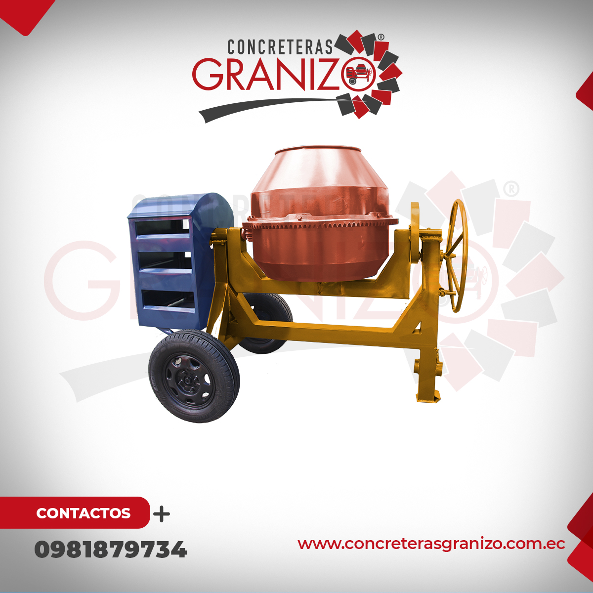 Concretera de 350 Lts Kohler 14 HP Americano – Concreteras Granizo